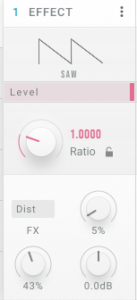 KORG opsixの機能: MODE: EFFECT: DISTORTION | カムカム・シンセサイザー